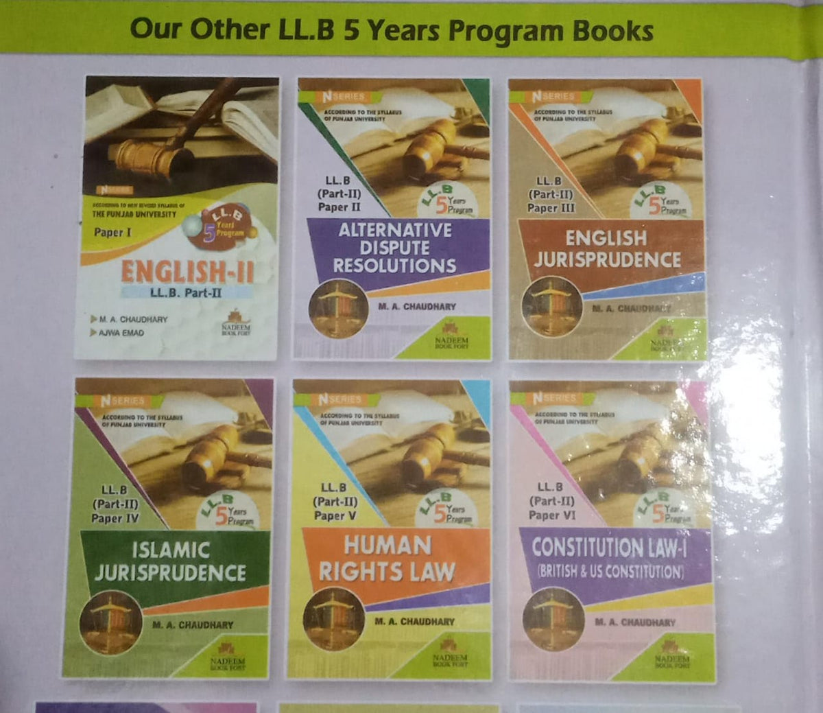 LLB 5 Years Program Part 1 & 2 Books – MOB10656