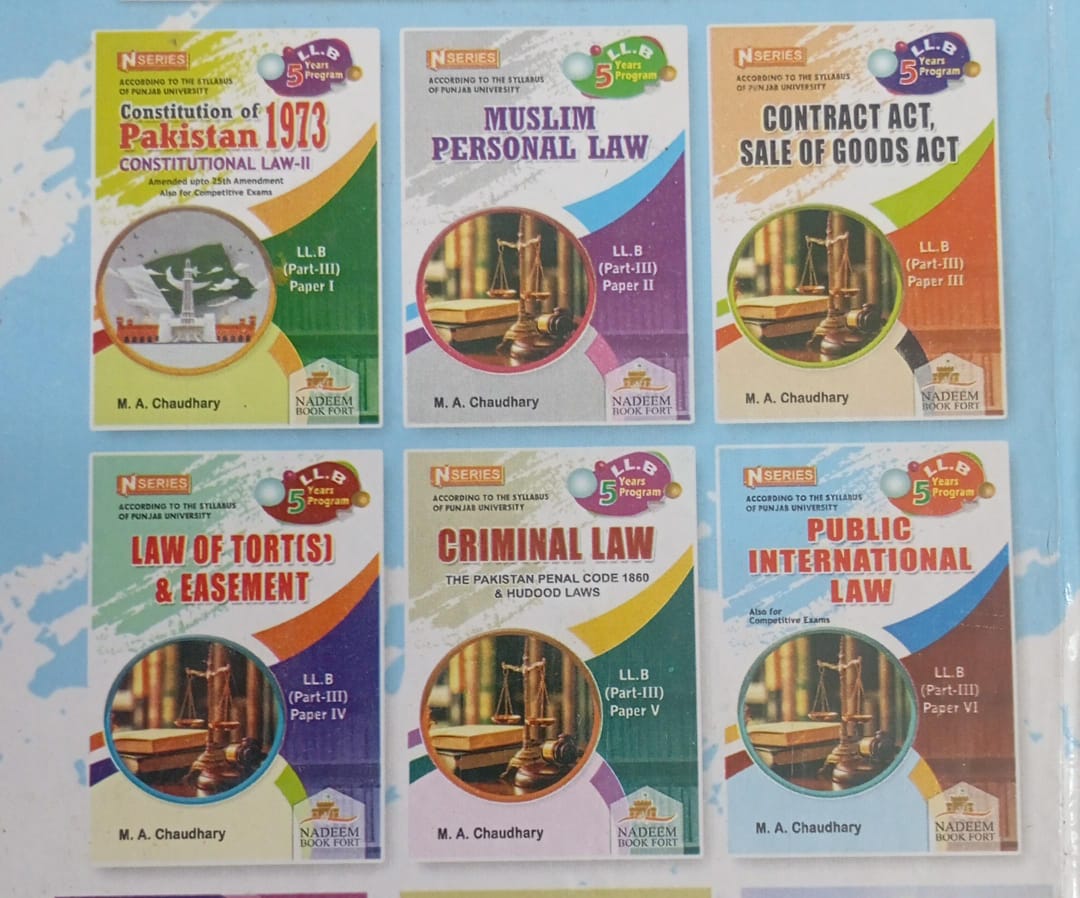 LLB 5 Years Program Part 1 2 3 & 4 Books – MOB10656