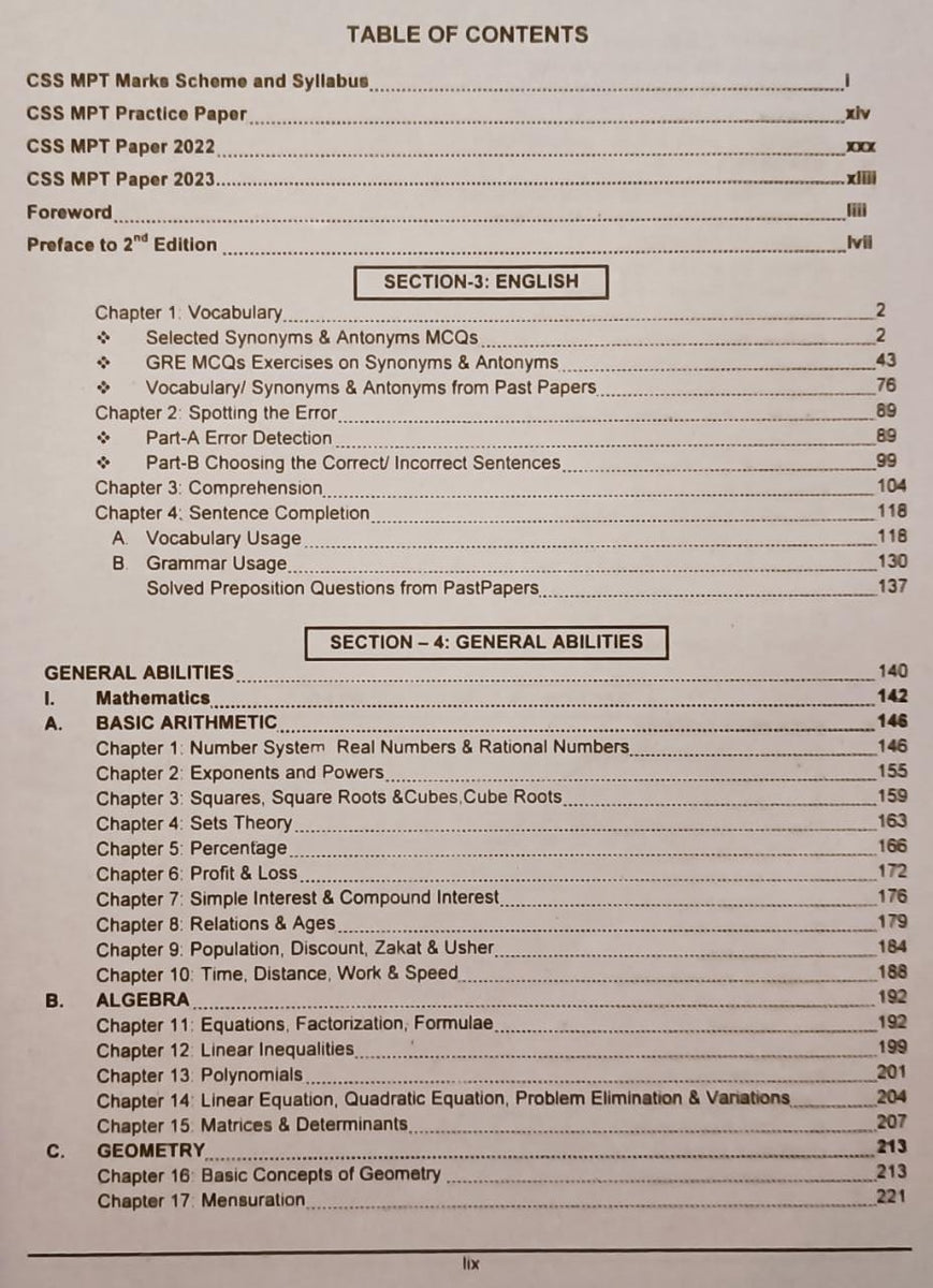 MCQs Based MPT Book For CSS 2023-24 By Hafiz Karim Dad Chugtai – MOB10656